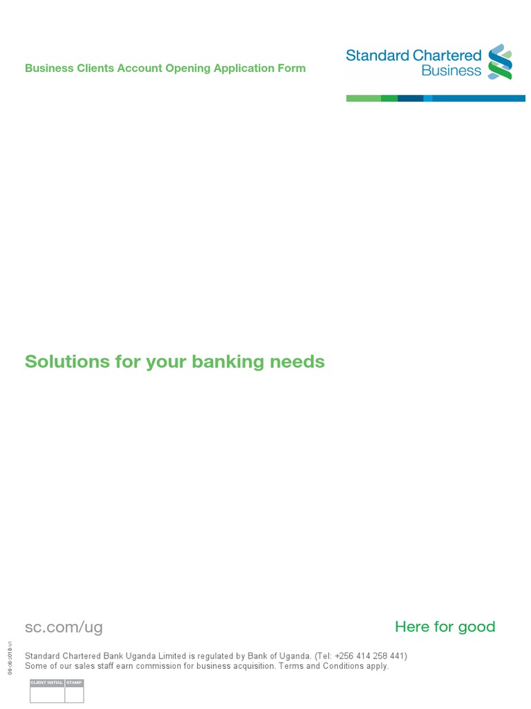 Banking Account Opening Form | PDF | Letter Of Credit | Banks