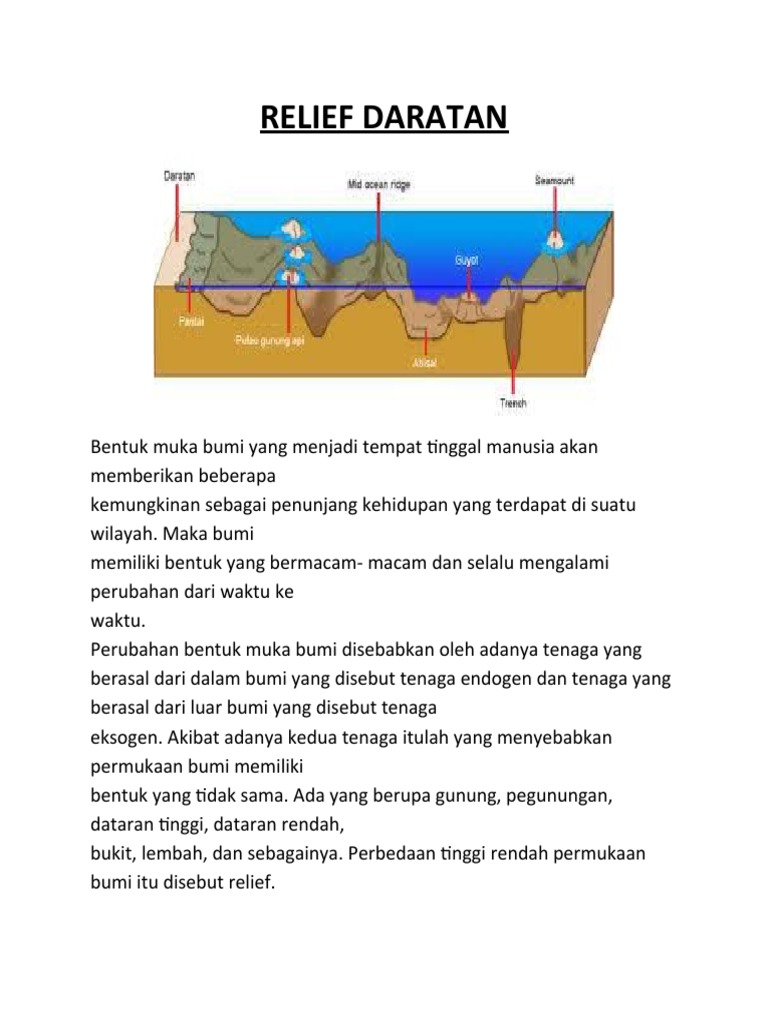 Relief Daratan | PDF | Ilmu Sosial | Sains & Matematika