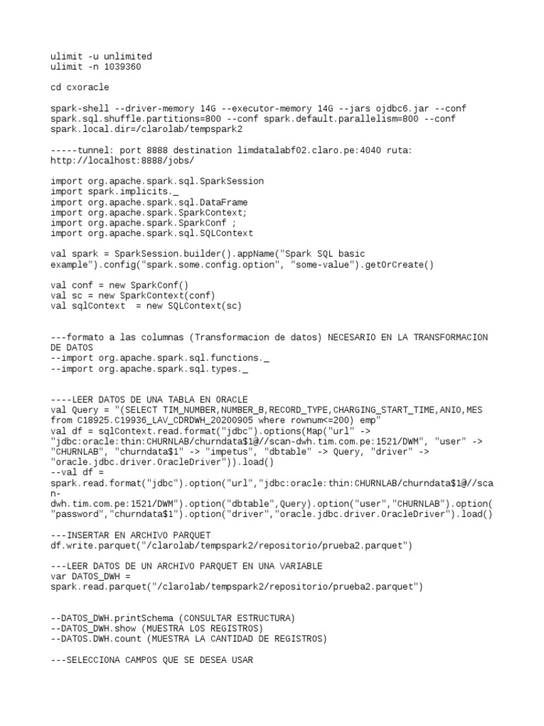Ejemplo de Lectura BD Scala | PDF | SQL | Modelo de datos