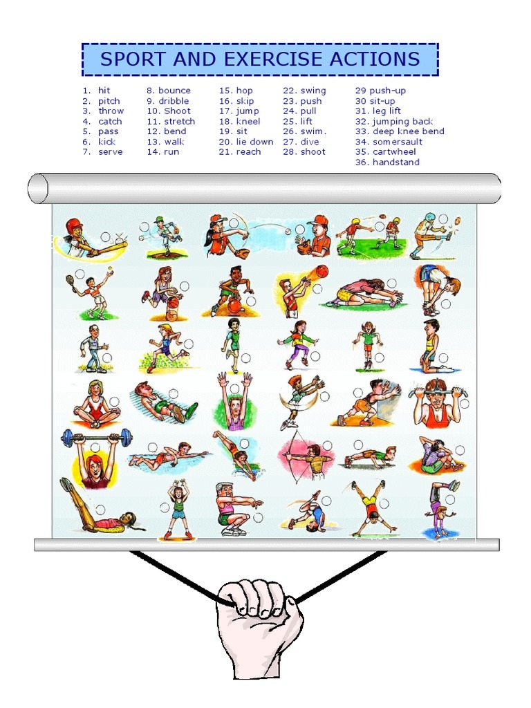 Sports Action Vocabulary List | PDF