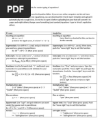 Shortcut Keys of Mathtypes | PDF