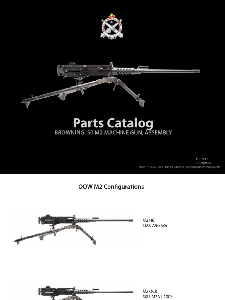 Parts Catalog: Browning .50 M2 Machine Gun, Assembly | PDF | Firearm ...