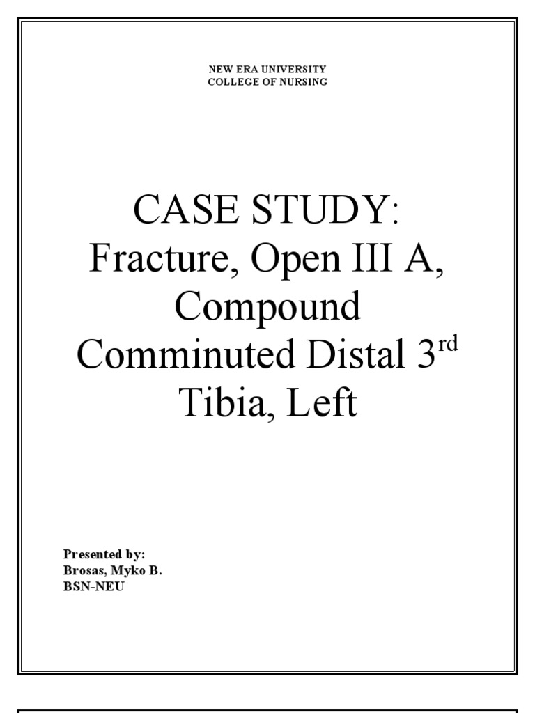 Open Fracture Case Study: Tibia Injury | PDF | Skeleton | Bone