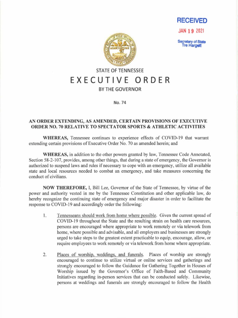 Executive Order No. 74 | PDF | Telecommuting | Treaty