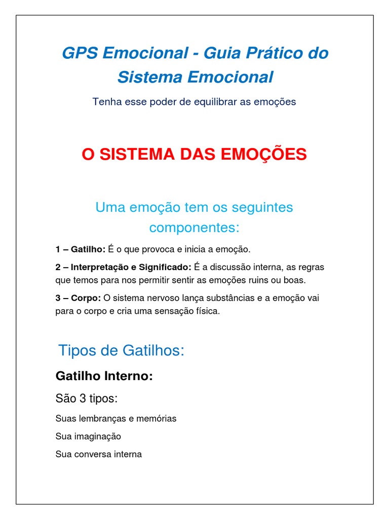 GPS Emocional - Guia Prático | PDF | Emoções | Mente