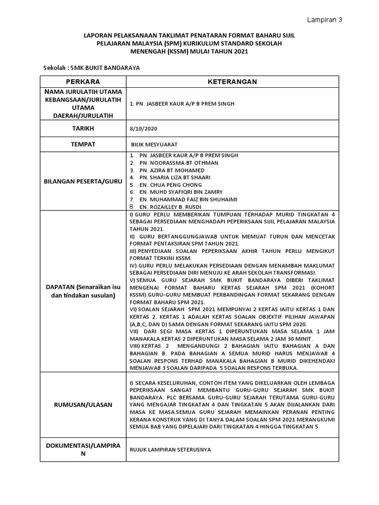 Laporan Ladap Sejarah Latest | PDF