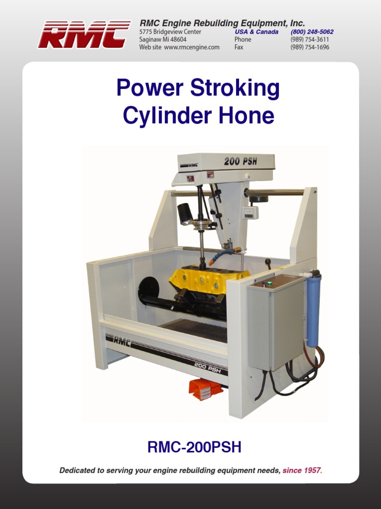 Power Stroking Cylinder Hone: RMC-200PSH | PDF | Manufactured Goods ...