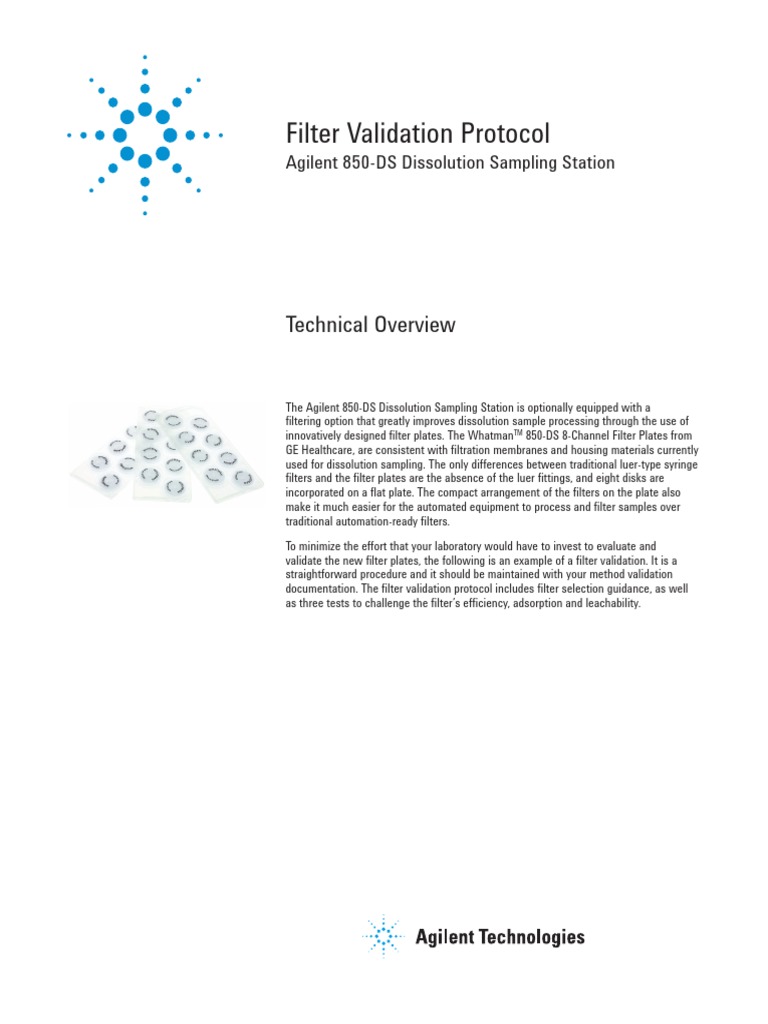 Filter Validation Protocol: Technical Overview | PDF | Filtration ...