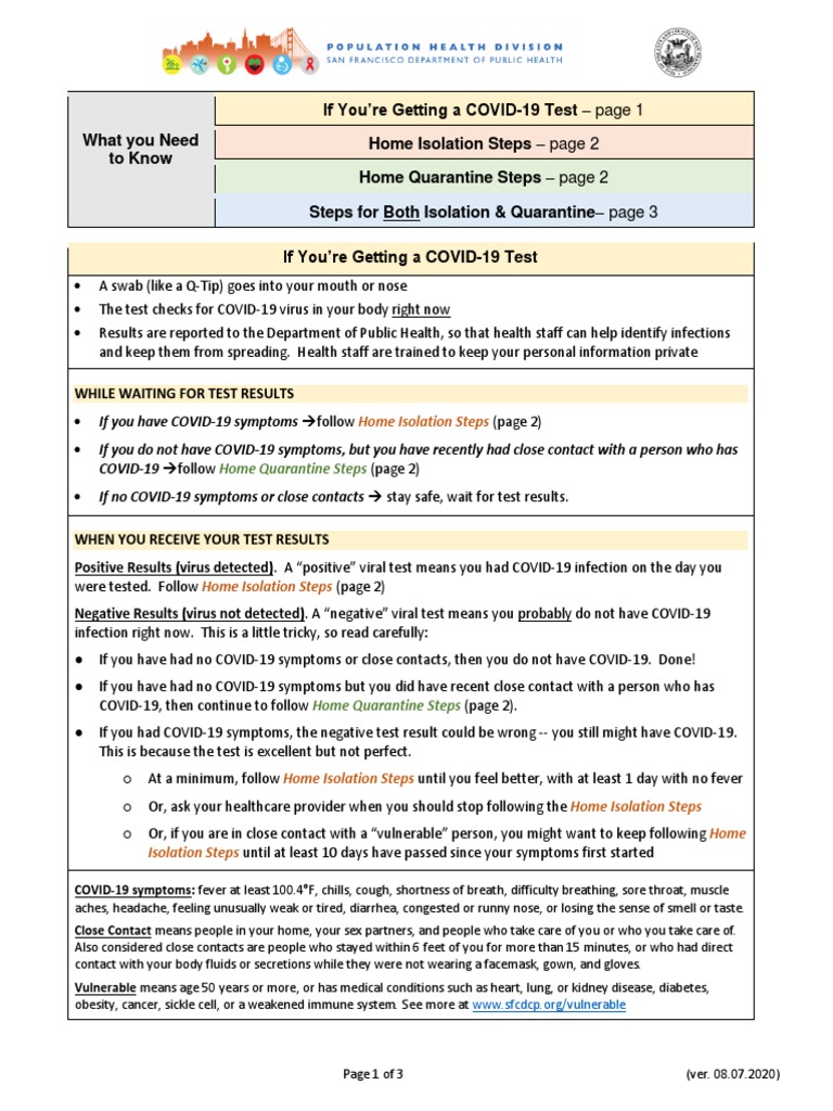 Guidance Isolation and Quarantine PDF | PDF | Hand Washing | Epidemiology