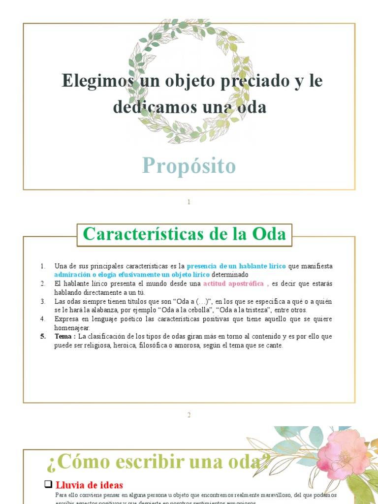 La Oda | PDF | Poesía