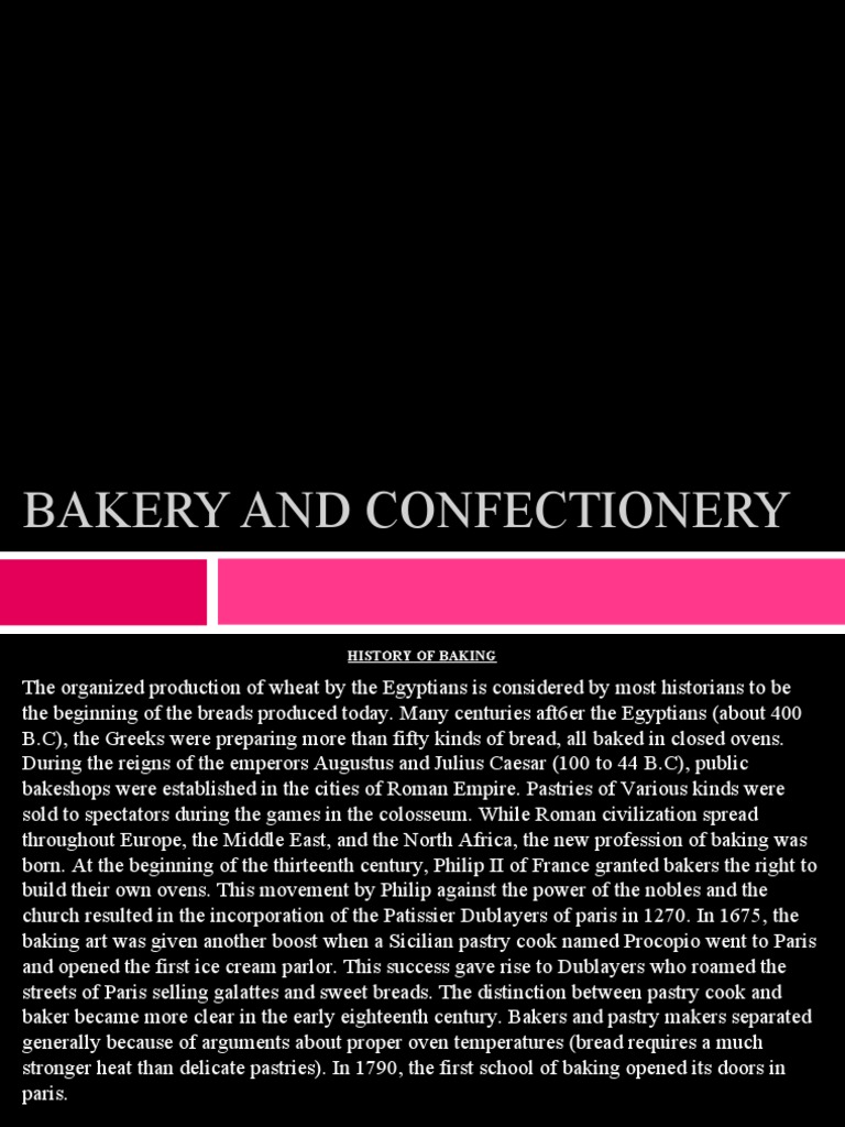 Presentation Bakery and Confectionery | PDF | Breads | Dough