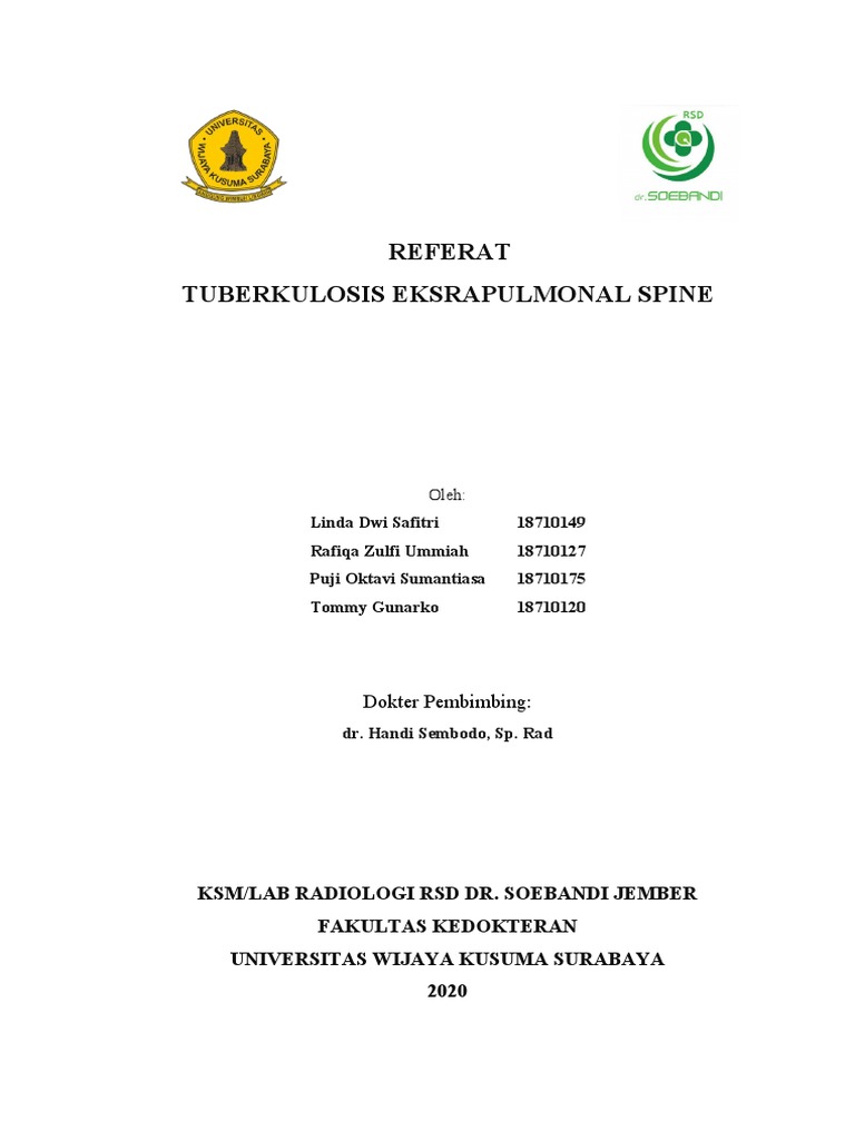 TB Ekstrapulmonal Spine (Spondilitis TB) | PDF