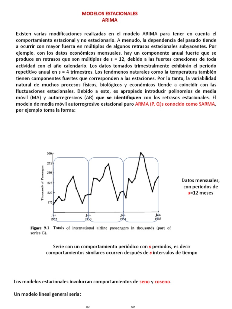 Unidad 4 Modelos Estacionales Arima | PDF | Álgebra | Conceptos matemáticos