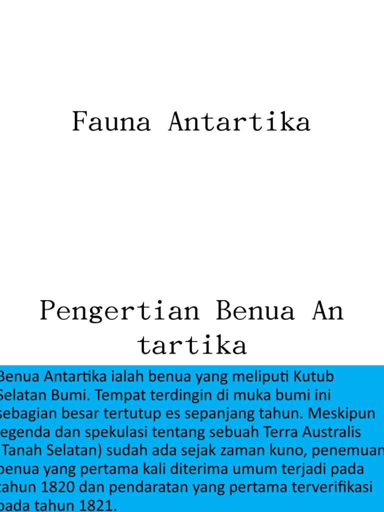 Fauna dan Keberadaan Antartika | PDF | Perjalanan | Sains & Matematika