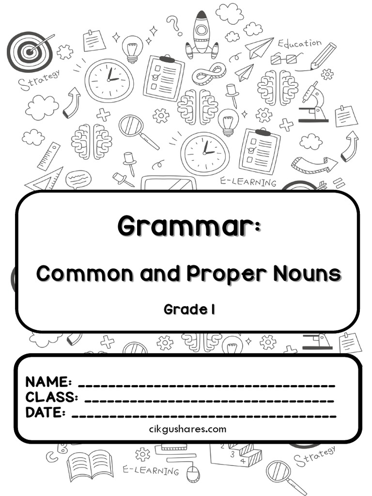 Nouns and Proper Nouns - Grade 1 | PDF | Noun | Linguistics