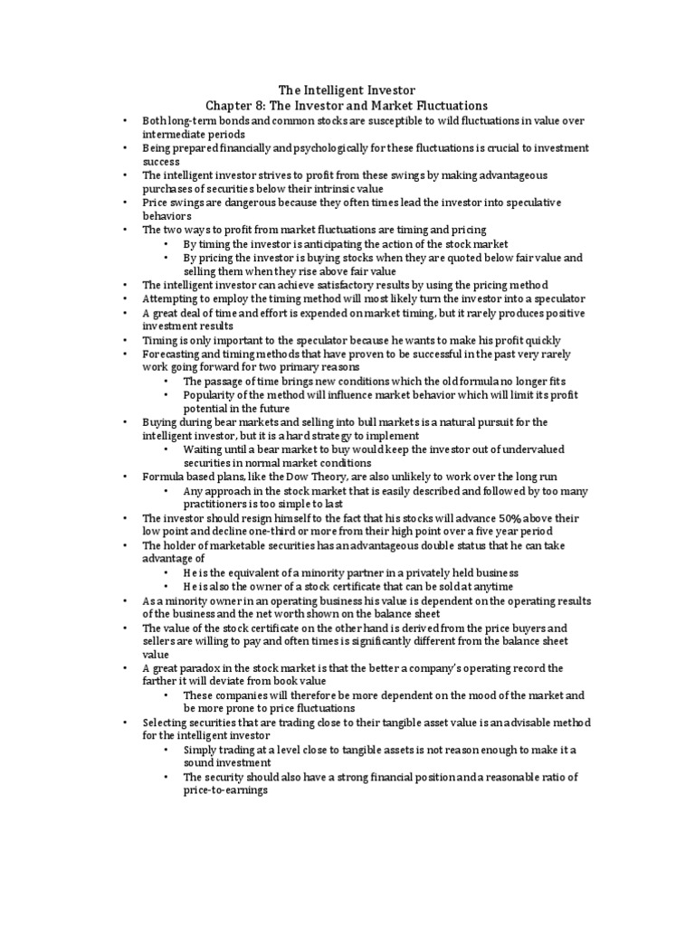 The Intelligent Investor Chapter 8 | PDF | Investor | Bonds (Finance) The Intelligent Investor Chapter 8 | PDF | Investor | Bonds (Finance)