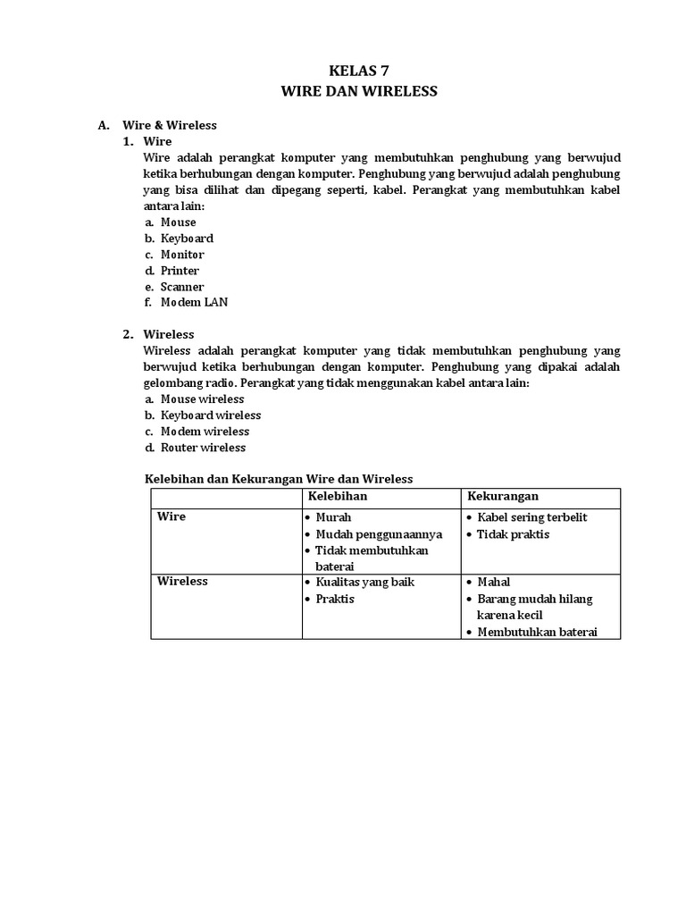Materi Wire Dan Wireless | PDF