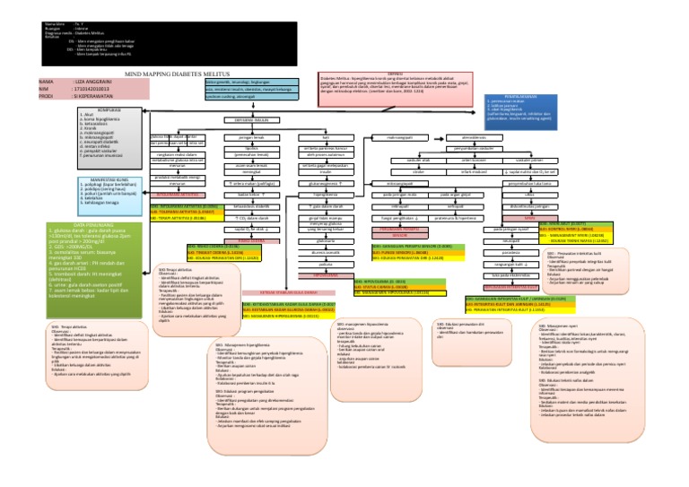 Mind Map Diabetes Melitus dan Komplikasi | PDF