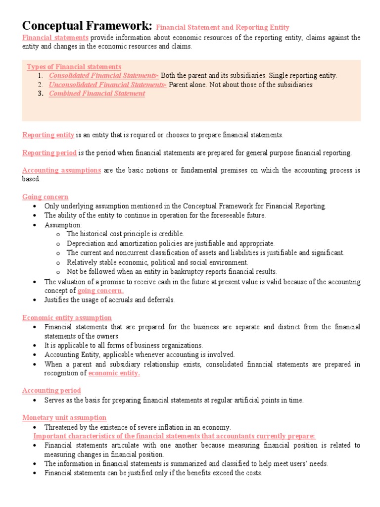 CF FS and Reporting Entity | PDF | Financial Statement | Equity (Finance)