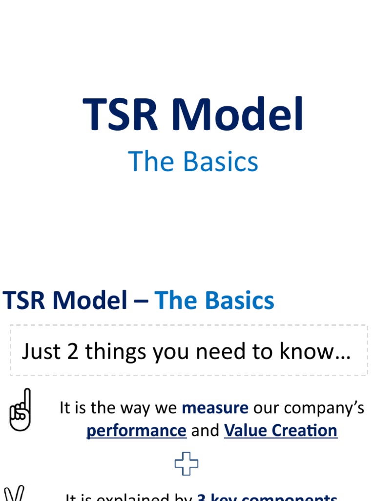 TSR Model - The Basics | PDF | Business | Finance & Money Management