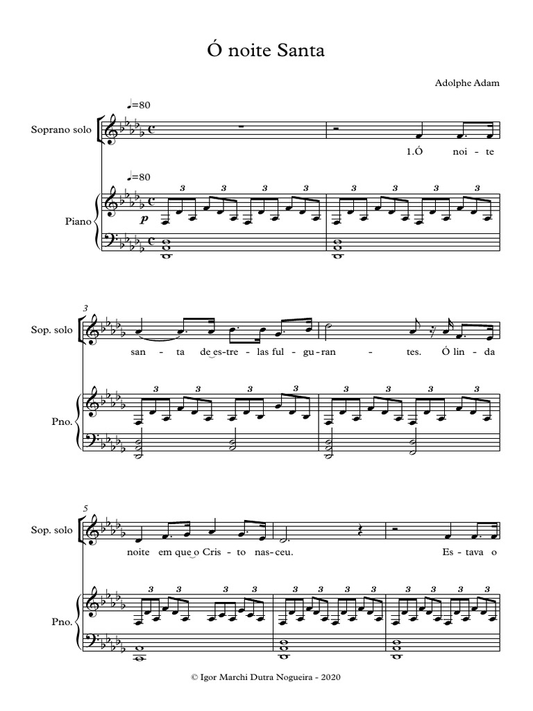 ó Noite Santa Partitura Completa Pdf Pdf