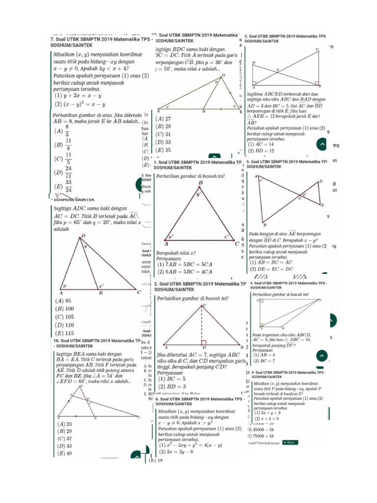 Kumpulan Soal Utbk | PDF