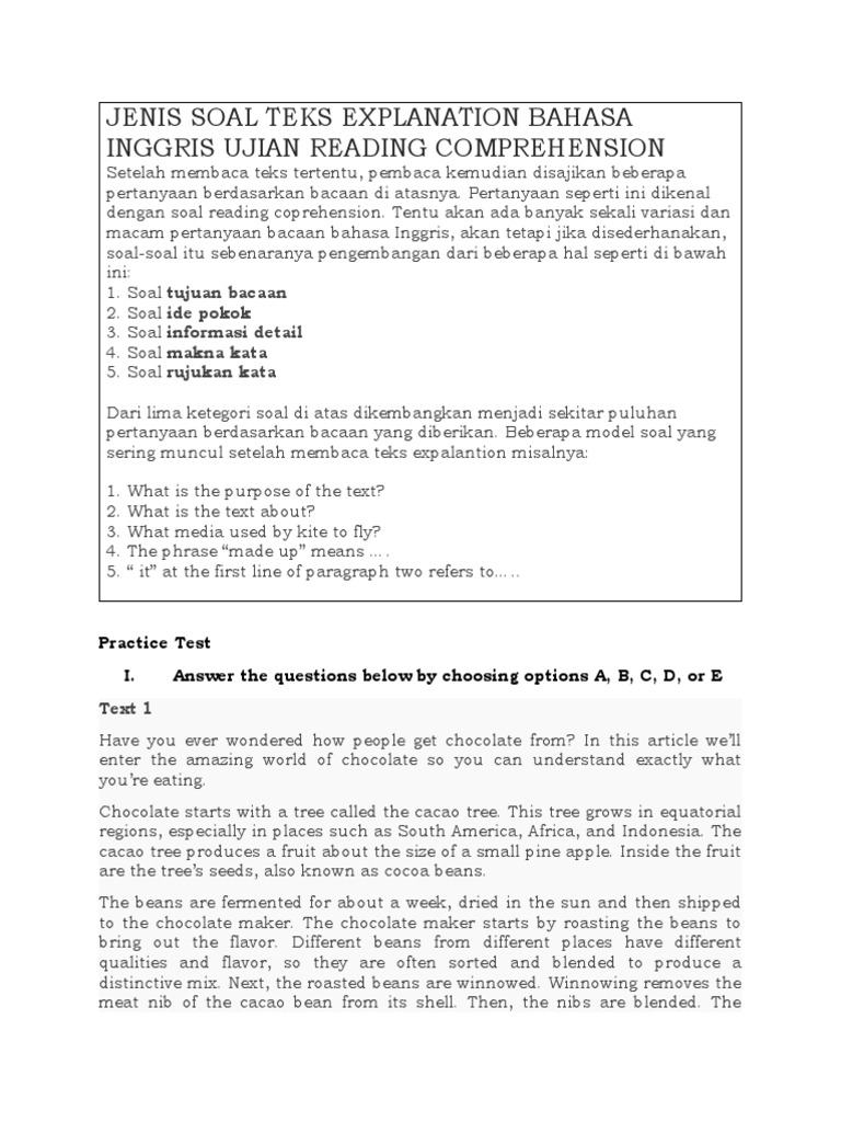 Reading Comprehension of Explanation Text | PDF | Human Digestive ...