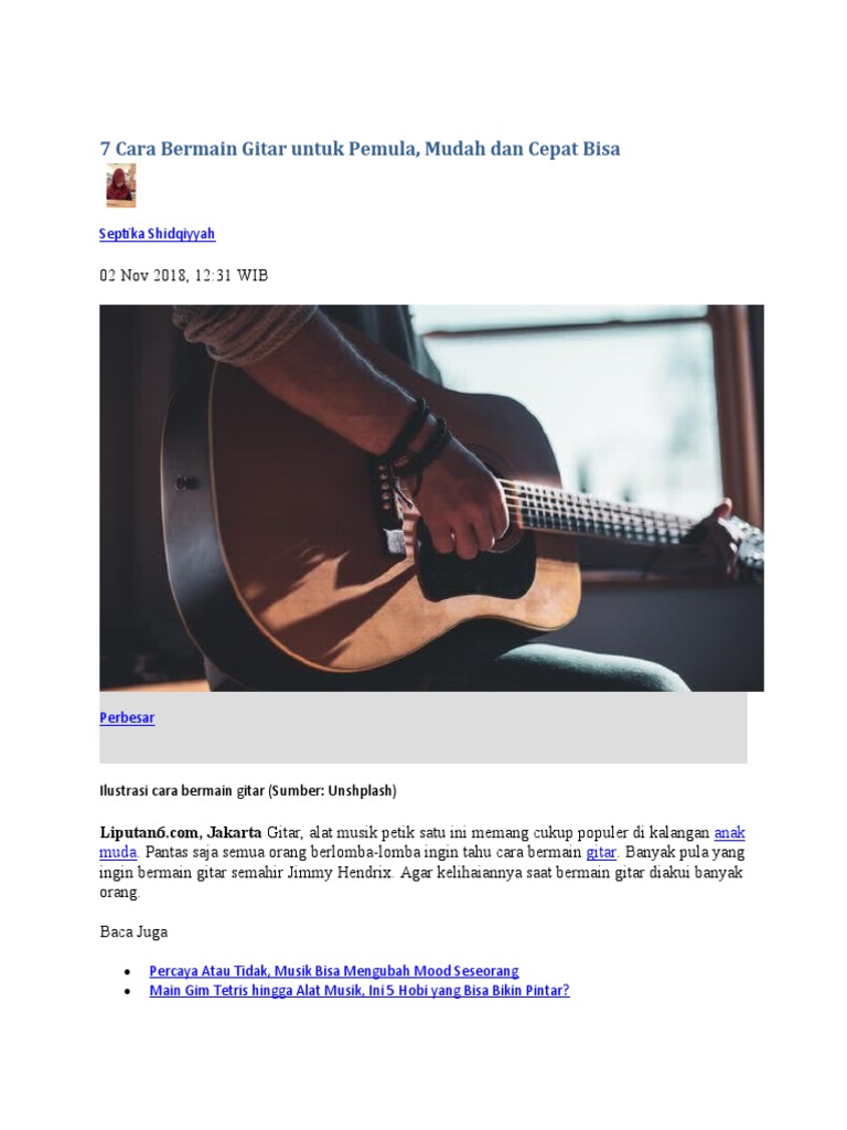 Teknik Dasar Bermain Gitar 3 | PDF