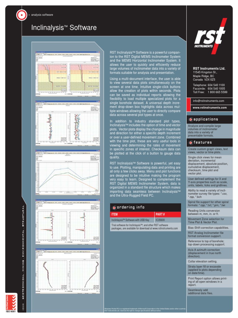 Inclinalysis Software ICB0018I | PDF | Software | Computer Science