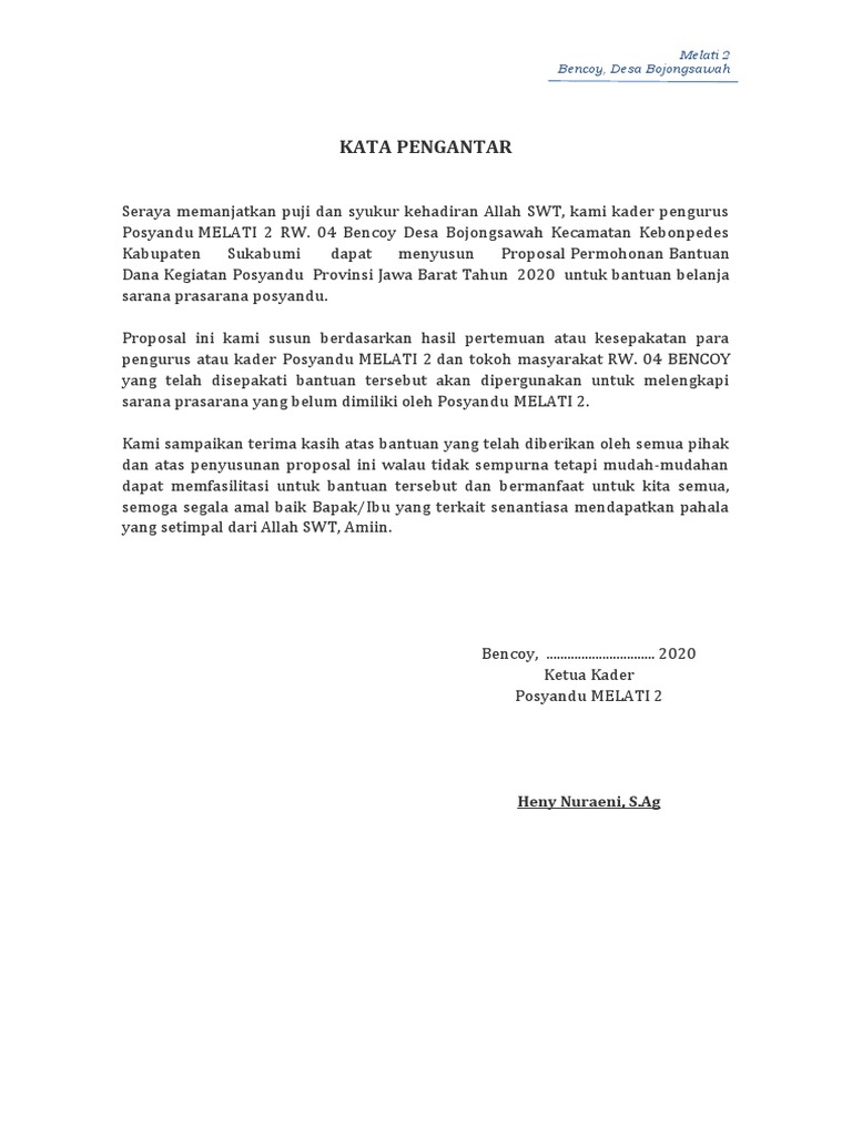 PROPOSAL POSYANDU Baru | PDF