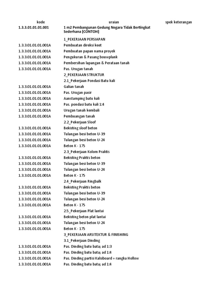 Contoh Format Upload Asb Sipd | PDF