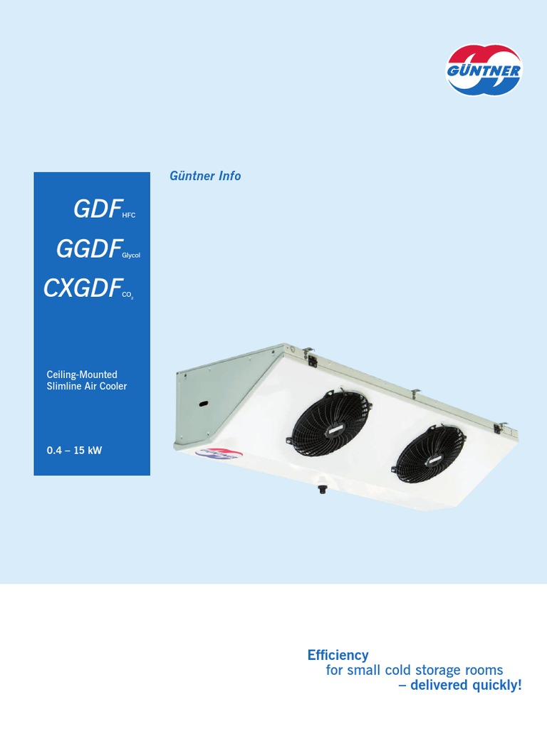 GDF GGDF CXGDF: Güntner Info | PDF | Electric Motor | Refrigeration