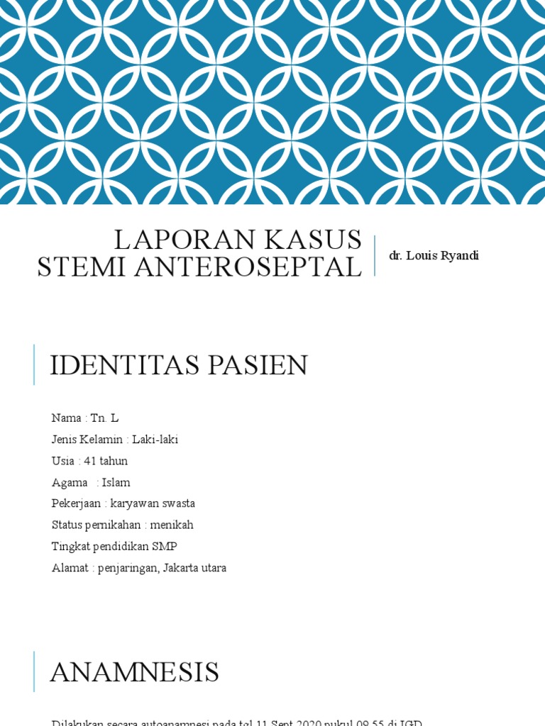 Laporan Kasus Stemi Ateroseptal | PDF