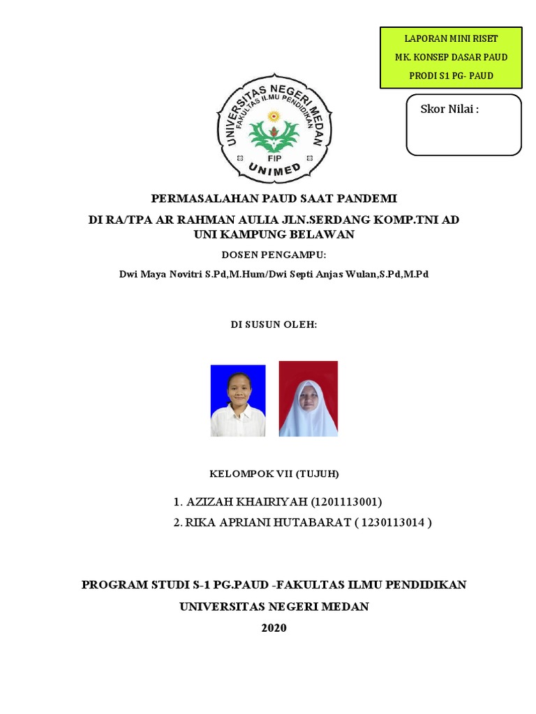 Mini Riset Konsep Dasar Paud Kelompok 7 | PDF