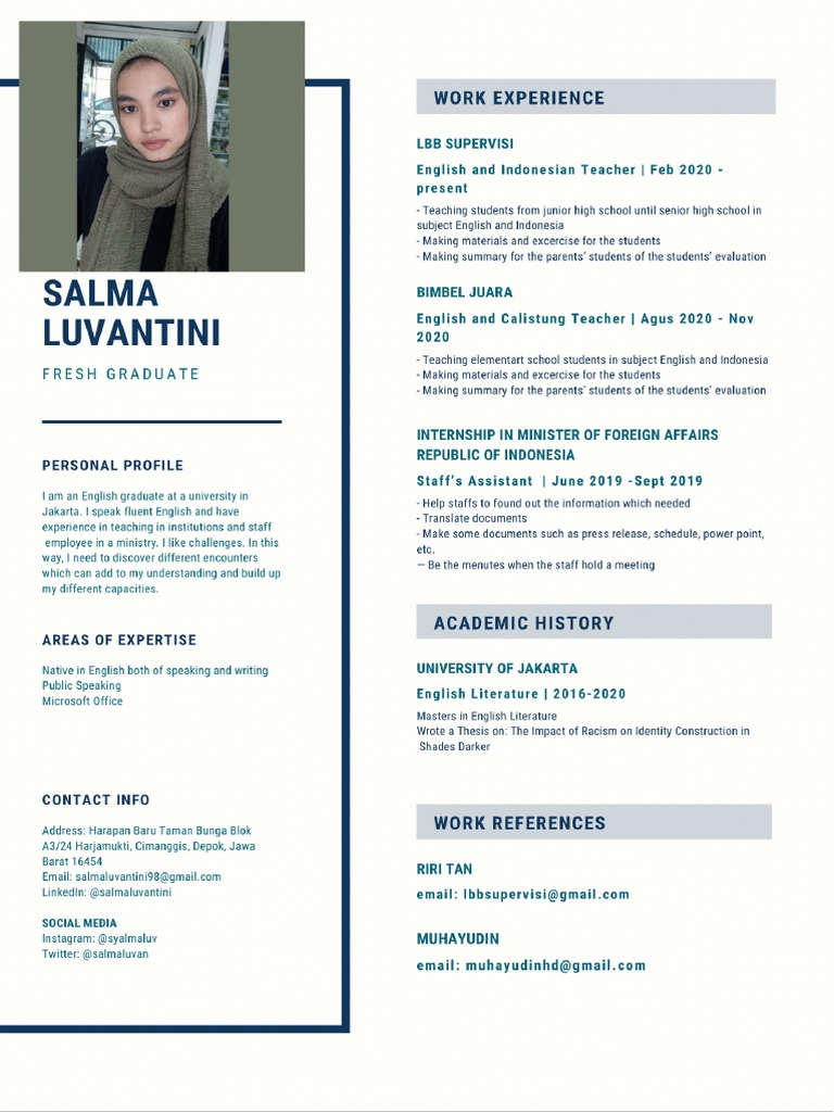 CV Salma | PDF