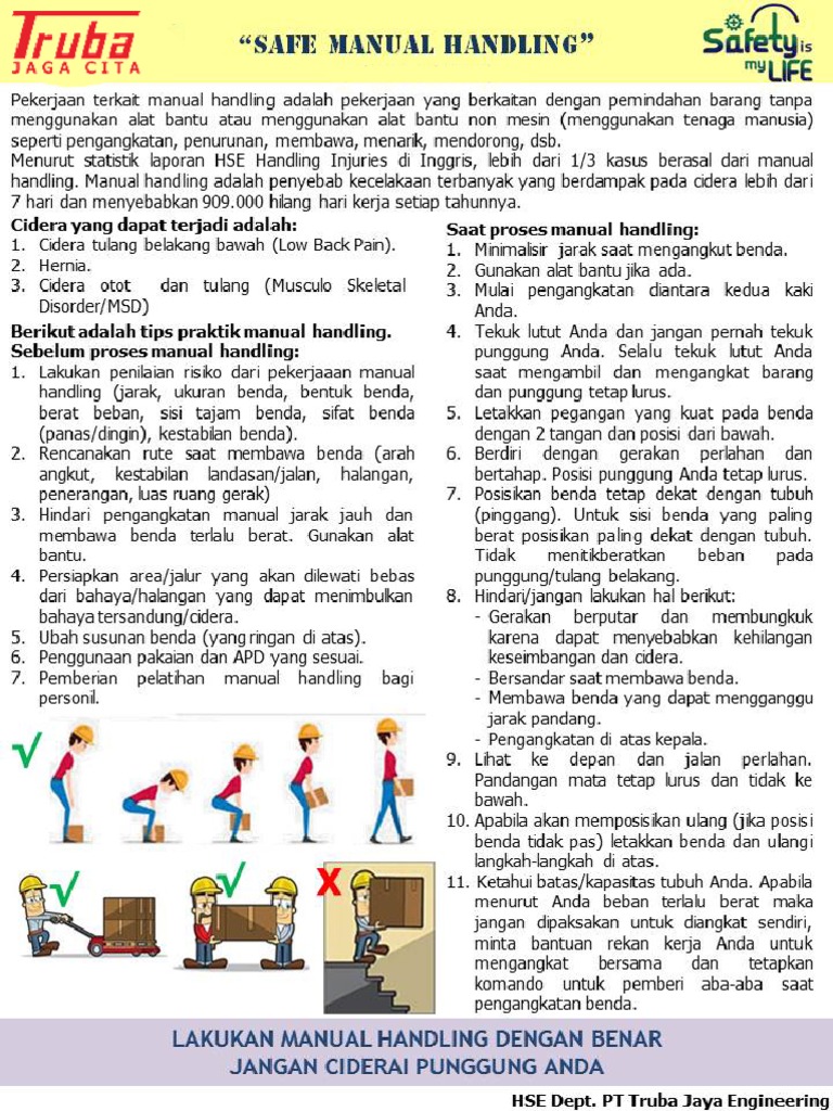 TJC HSE Alert - Manual Handling | PDF TJC HSE Alert - Manual Handling | PDF