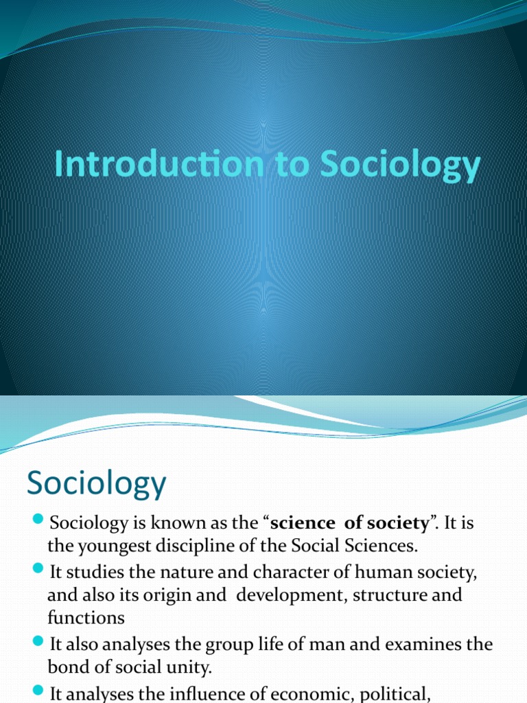 Introduction to Sociology Overview | PDF | Social Science | Sociology