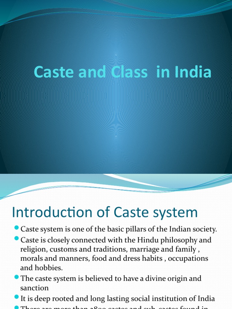 Caste System in India | PDF | Caste | Religion And Belief