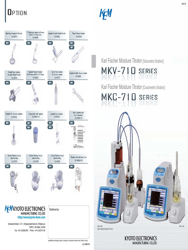 KEM MKV 710 Series Brochure PDF | PDF | Titration | Chemistry