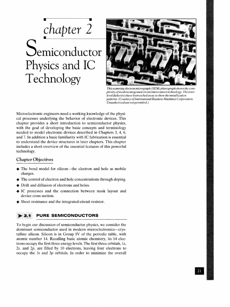 Chapter 2 | PDF | Doping (Semiconductor) | Semiconductors