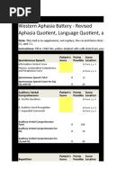 Western Aphasia Battery Test WAB Sample 2 | PDF | Aphasia | Speech