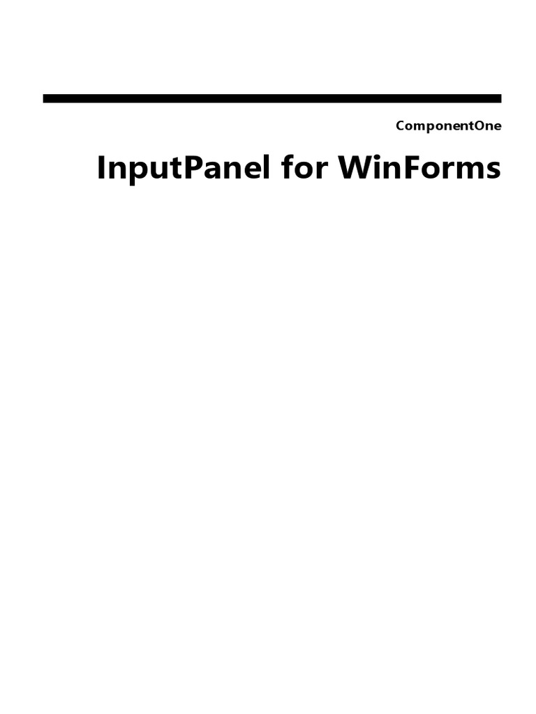 C Sharp Winforms Input Panel Pdf Html Element Page Layout 