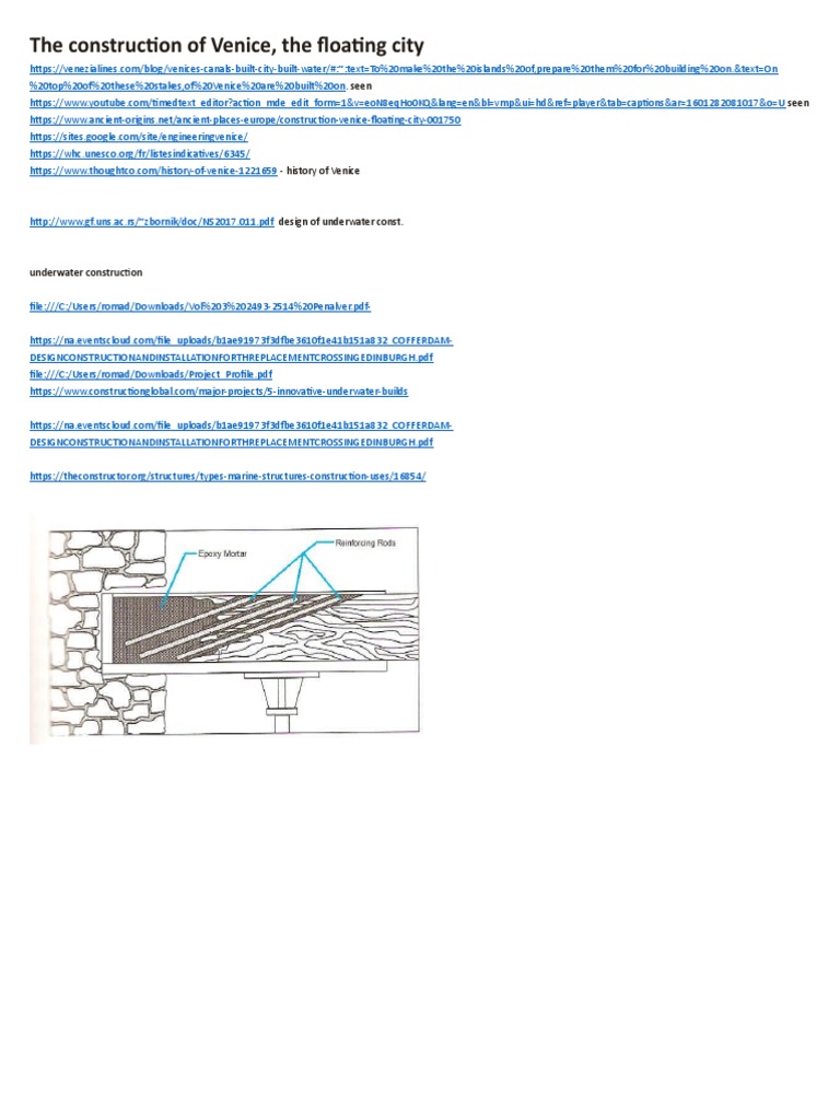 The Construction of Venice, The Floating City: - Seen Seen | PDF
