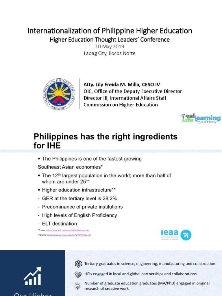 Internationalization of Philippine Higher Education | PDF | Human ...