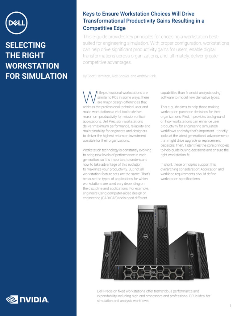 Selecting The Correct Workstation Dell | PDF | Multi Core Processor ...