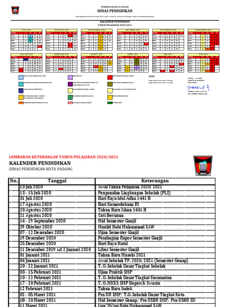 Kalender Pendidikan 2020-2021 | PDF