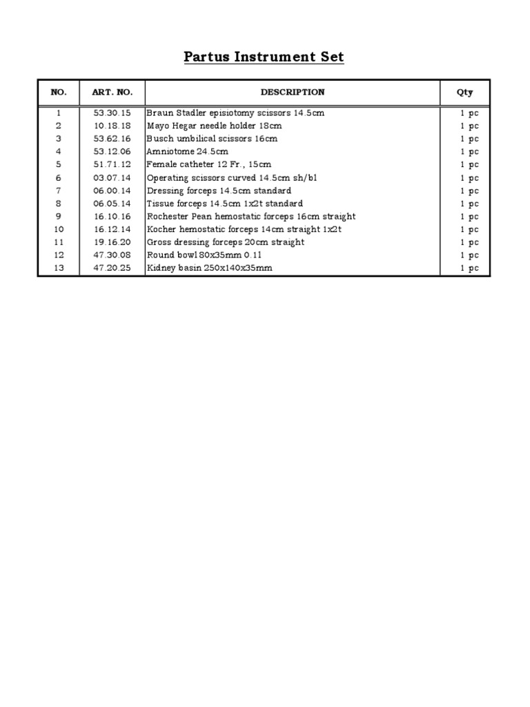 Partus Set PDF | PDF