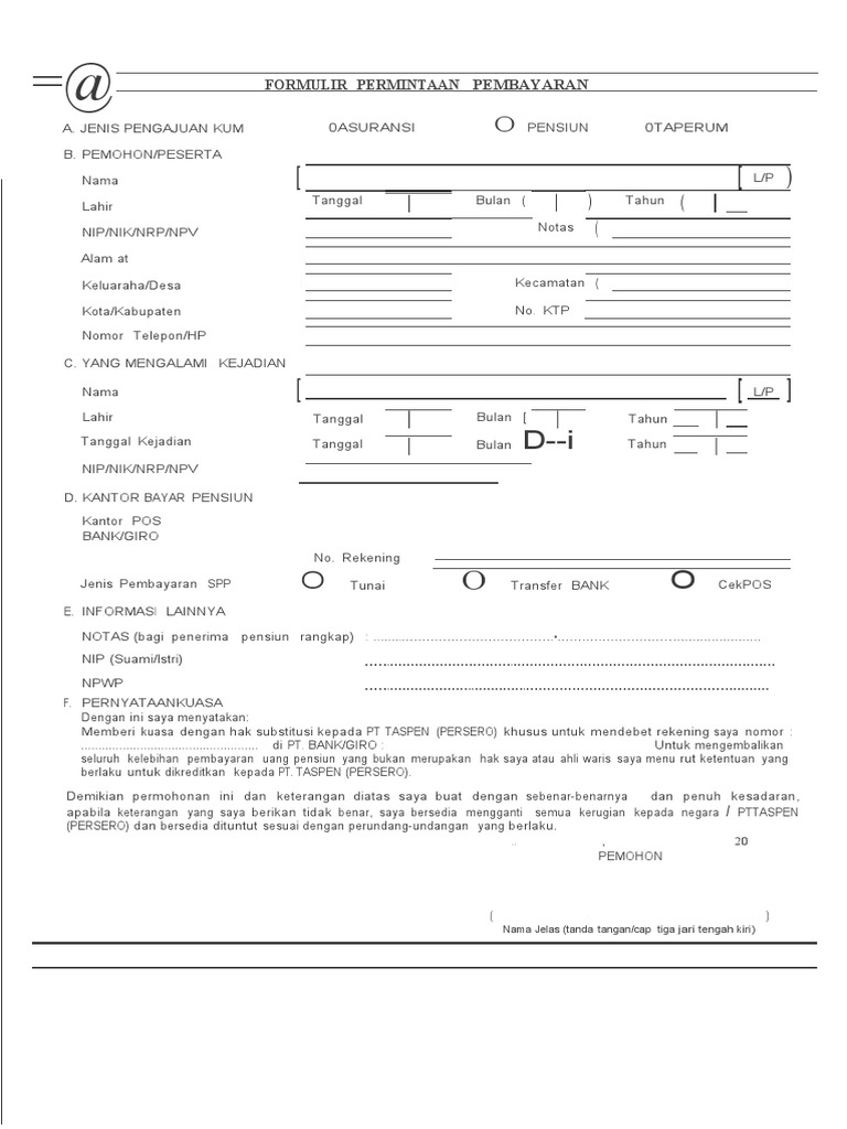 Form DPCP Dan Permintaan Pembayaran | PDF