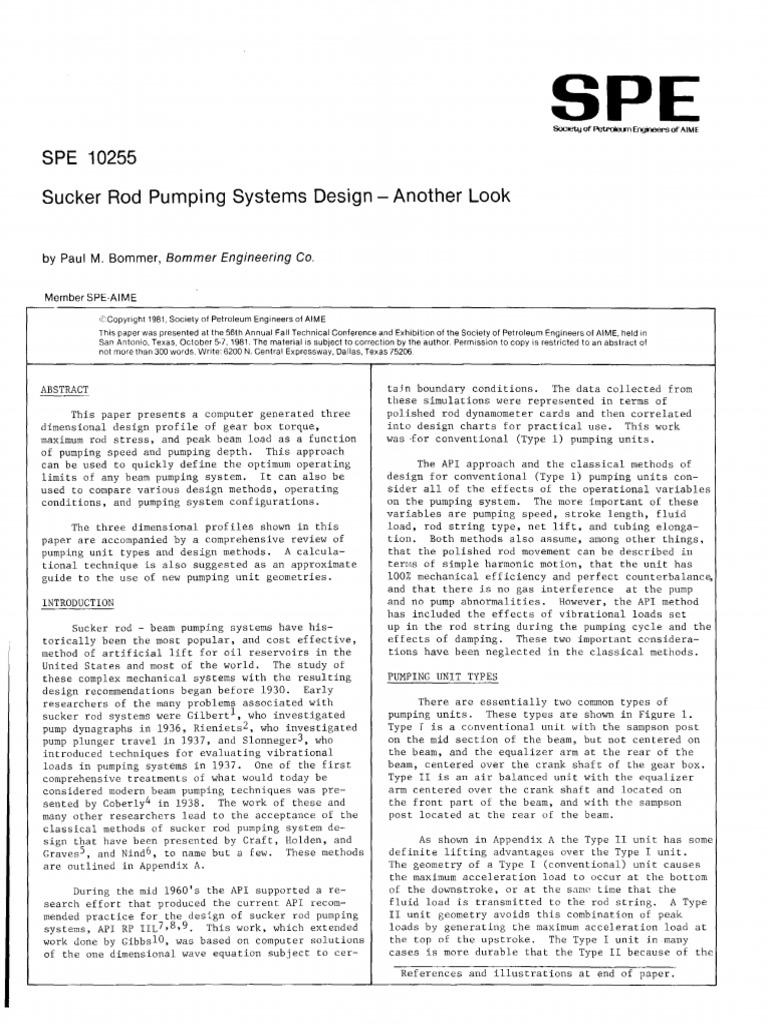 Sucker Rod Pumping Systems Design-Another Look (1981) PDF | PDF ...