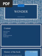 Summary of "Wonder" by R.J. Palacio | PDF